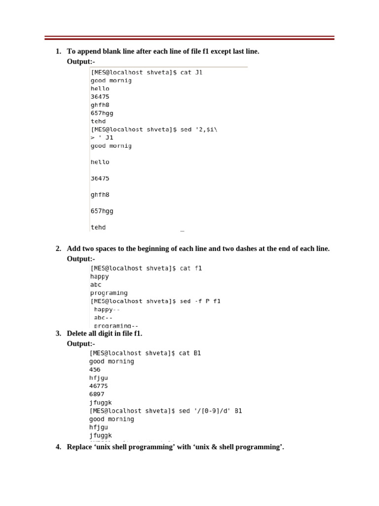 ass-4 unix copy | PDF