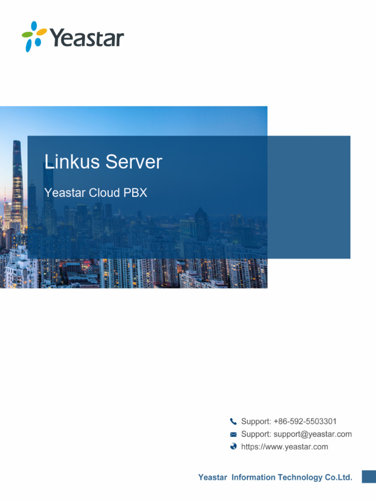 Linkus Server Guide (Yeastar Cloud VoIP PBX) | PDF