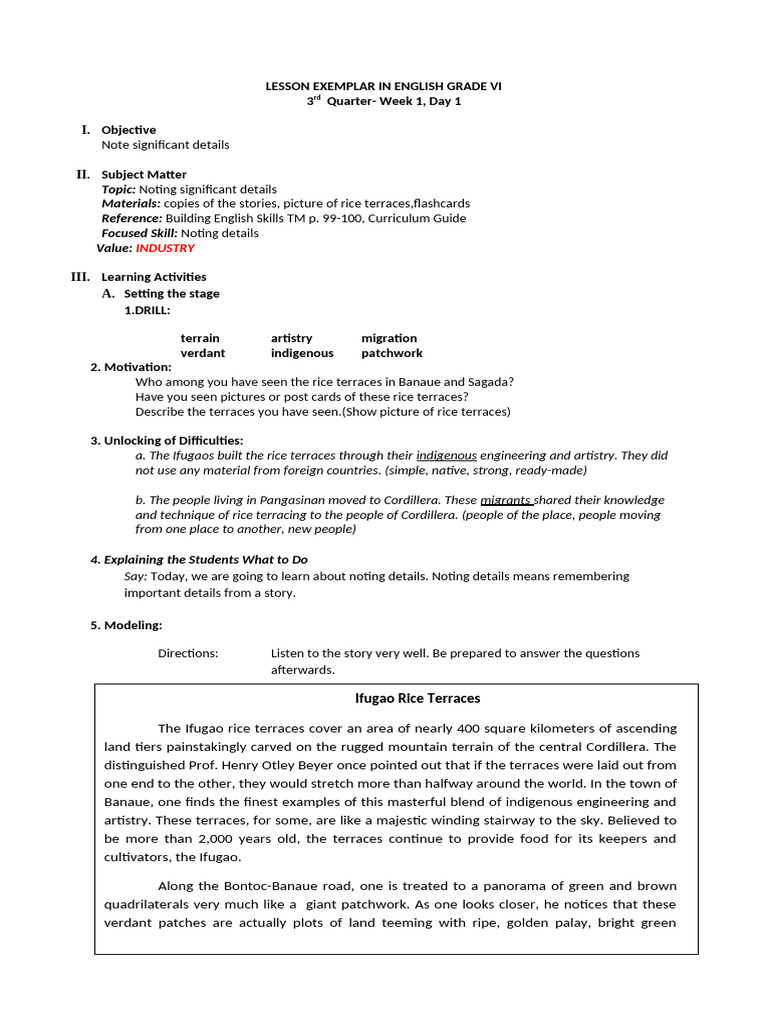 Week 1 Days 1 5 | PDF