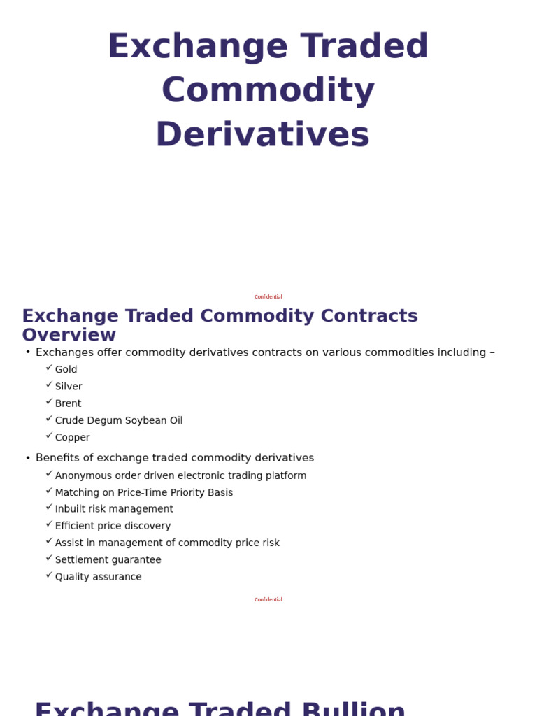 Fundamentals of Commodities | PDF