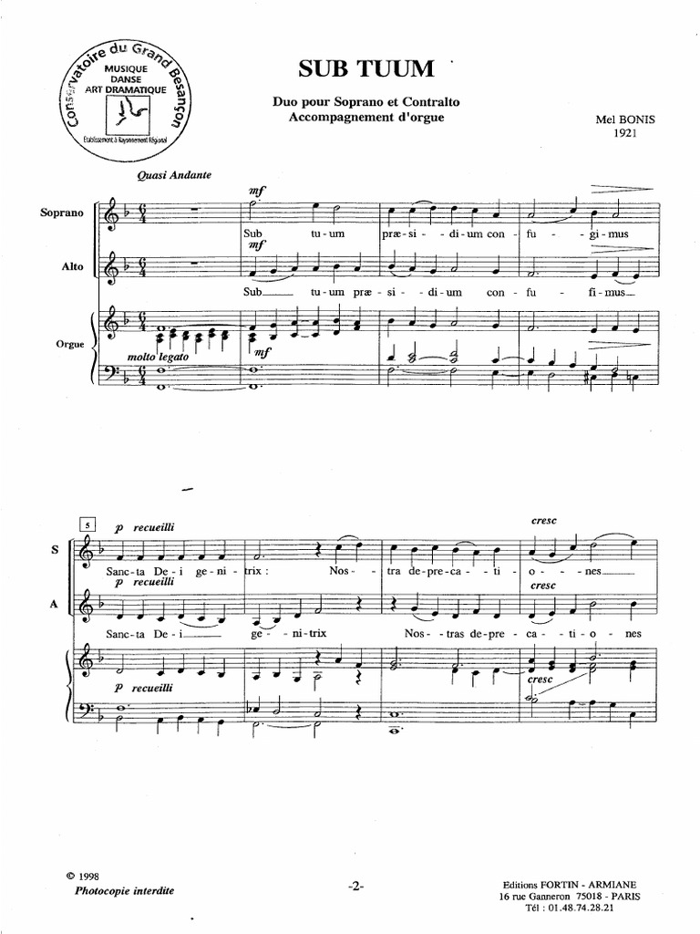 BonisMel - Sub Tuum (S+a) | PDF