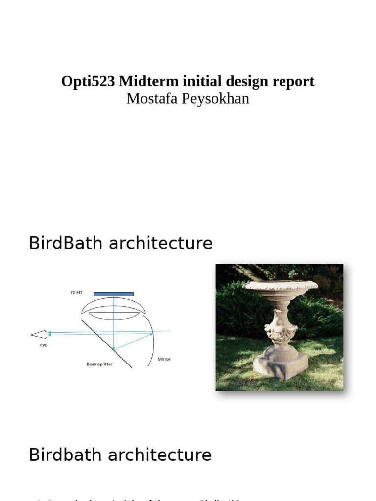 Opti523 Midterm Initial Design Report | PDF