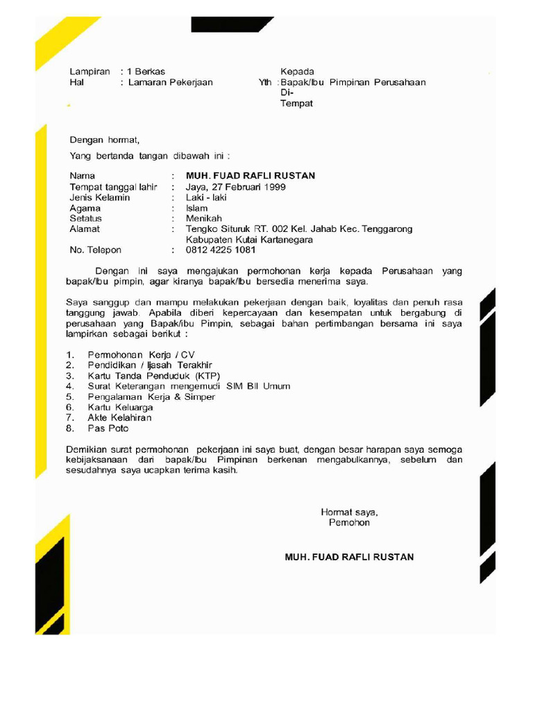 CV. FUAD RAFLI RUSTAN 2023 Ok | PDF