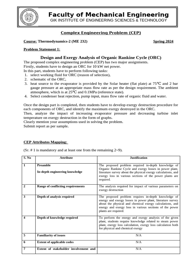 Thermo-II's CEP Spring 2024 | PDF