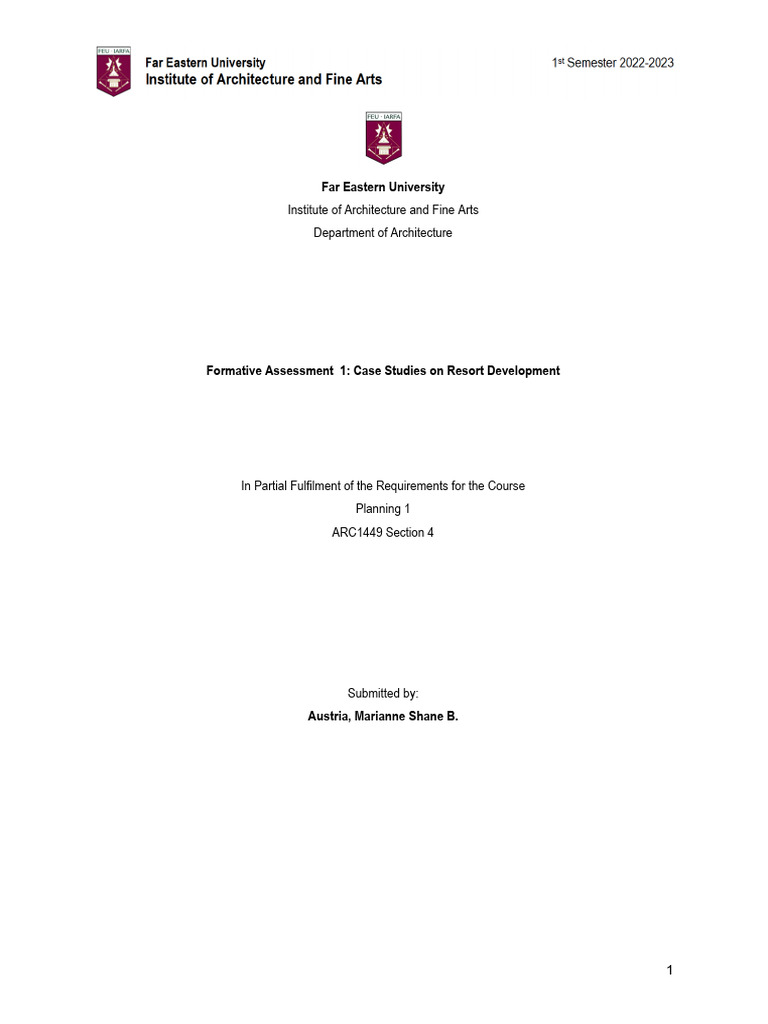 Case Studies On Resort Development | PDF