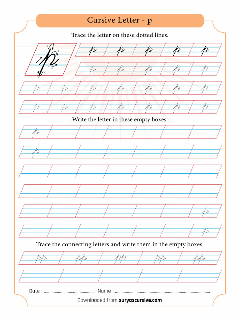 Cursive Small Letter P | PDF
