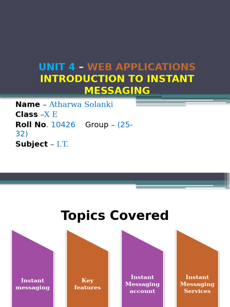 Instant Messaging | PDF