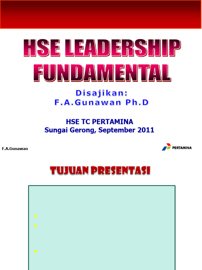 HSE Leadership Fundamental, FAG | PDF