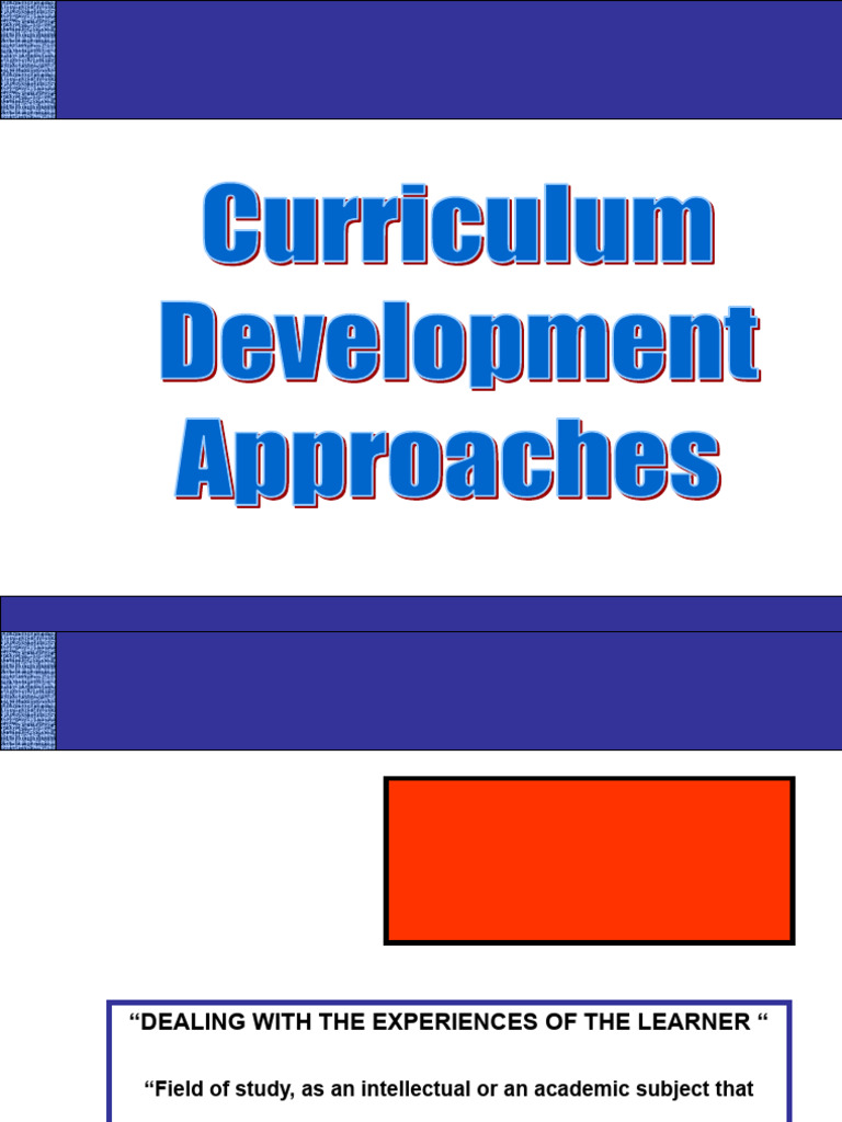 2 Curriculum Development Approaches | PDF