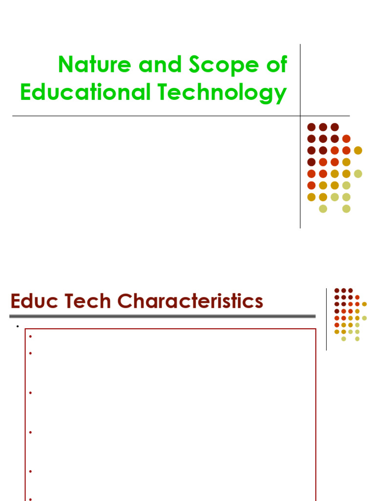 2 Nature and Scope of Educational Technology | PDF