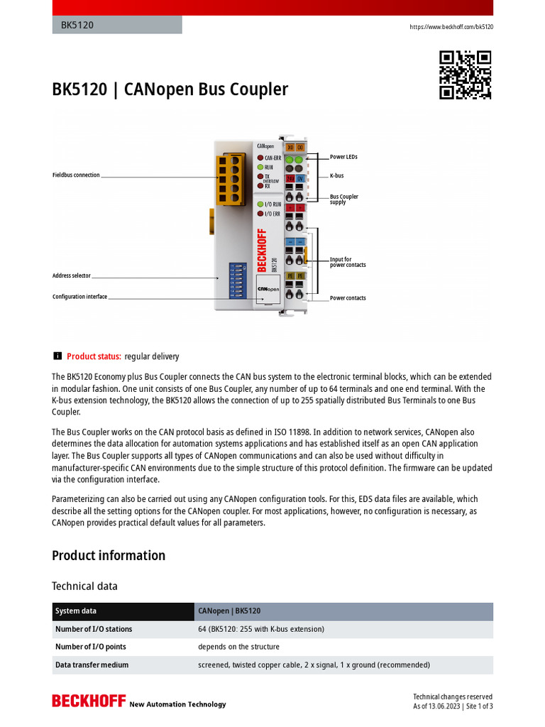 bk5120 Beckhoff | PDF