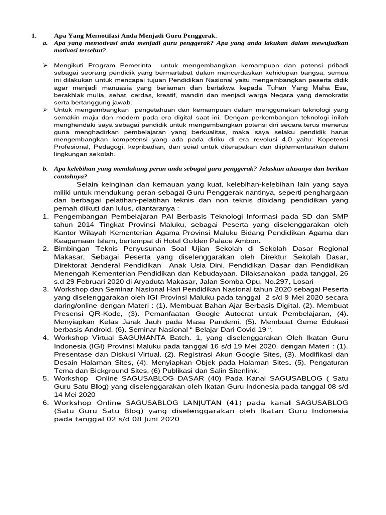 Esai Penggerak | PDF