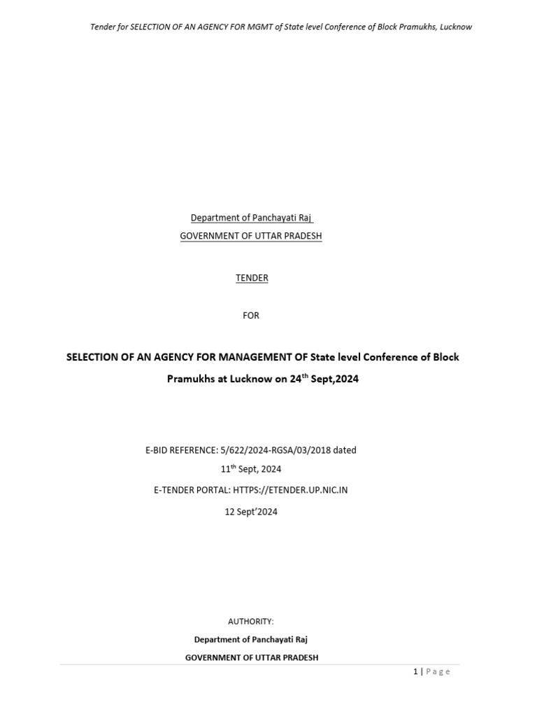 RFP Event Published | PDF