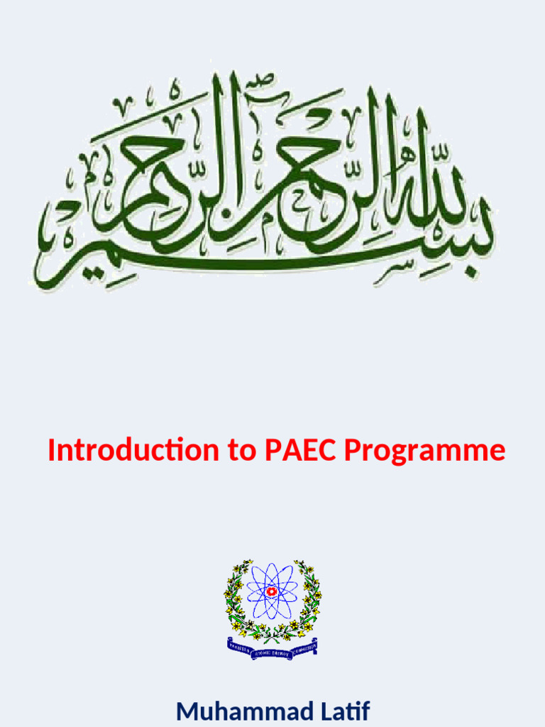 Presentation On Introduction To PAEC Program | PDF