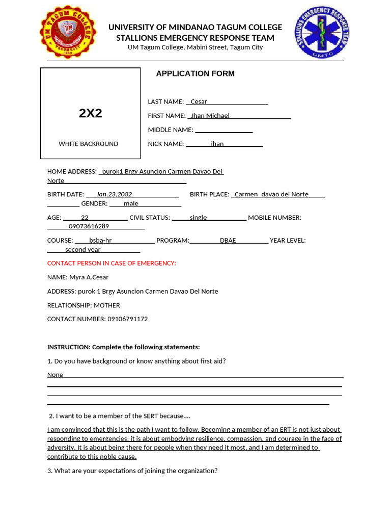 APPLICATION-FORM-2024-2025 | PDF
