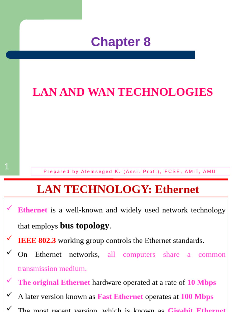 Chapter 8 LAN AND WAN TECHNOLOGIES | PDF