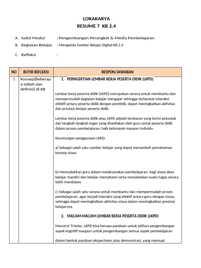 RESUME 7 kb2.4 | PDF