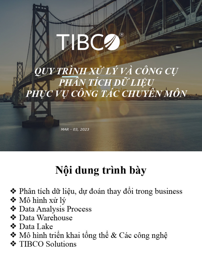 Data Process and Tools DataSystem - Big Data - ESB - TDV Presentation - v1.0 | PDF