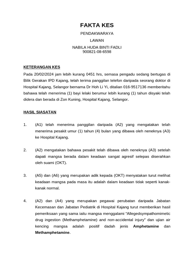 Fakta Kes Syabu Pendek | PDF