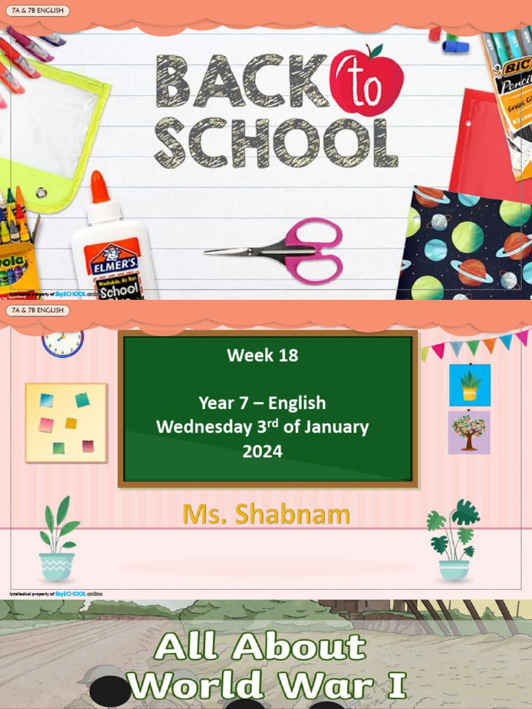 Week 18 - Monday, 3rd January - Friday, 5h January 2024 - Year 7 | PDF