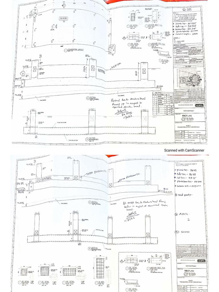 Ache Plum Level Difference Revised Drawing by Consultant | PDF