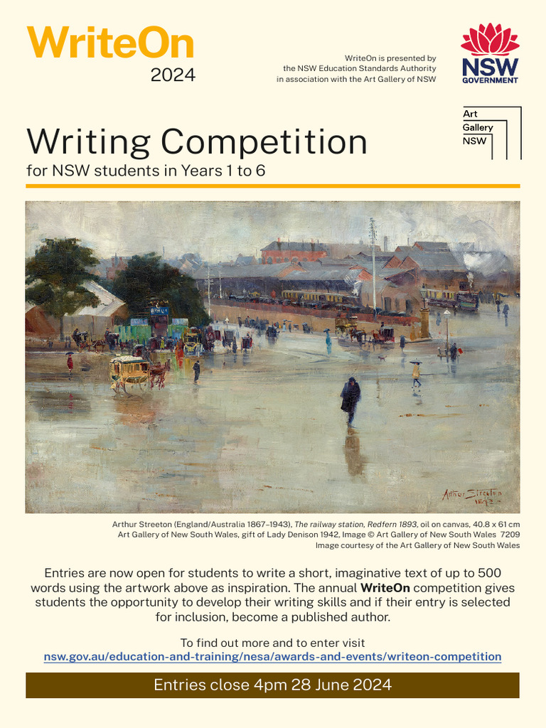 NSW WriteOn Competition 2024 Details | PDF