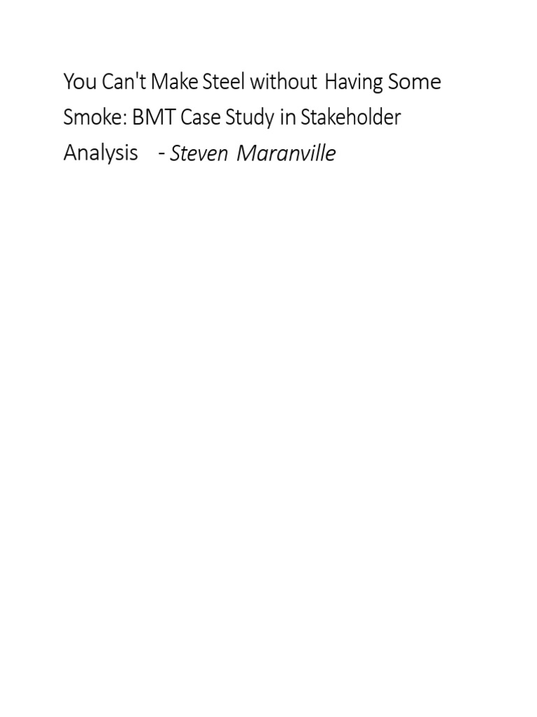 BMT_Case_Study_-_Stakeholder_Analysis__1_ | PDF