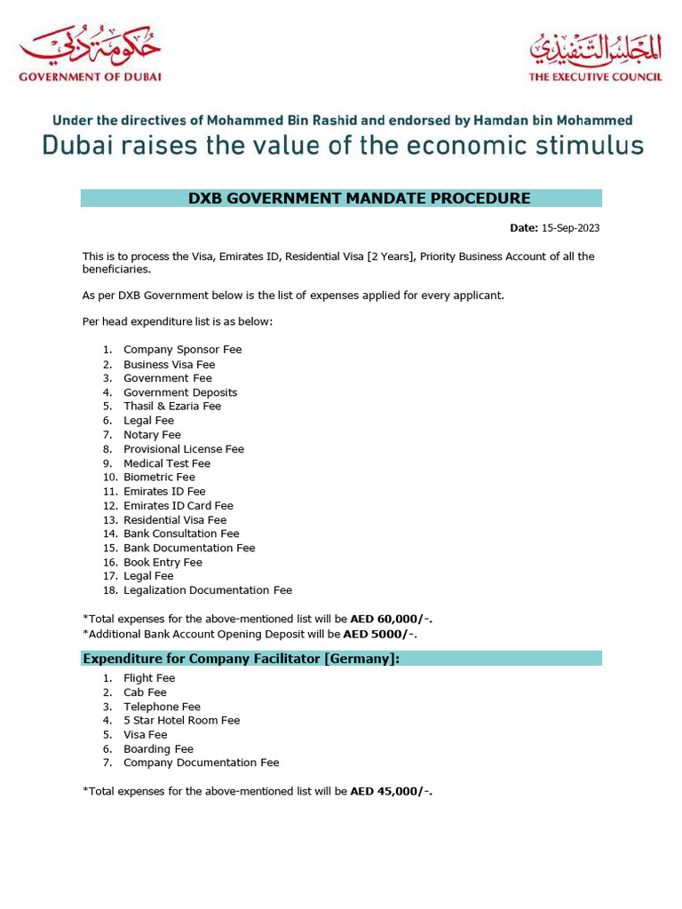 DXB Government Mandate Procedure-2 | PDF