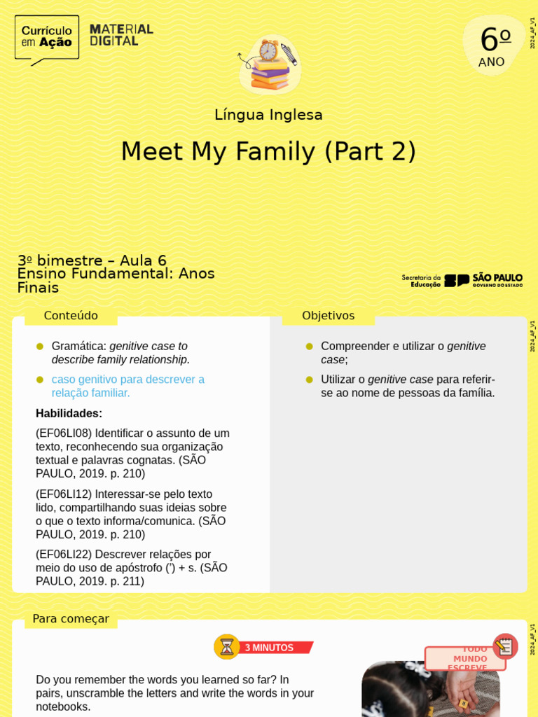 Aula 6 - Meet My Family (Part 2) | PDF