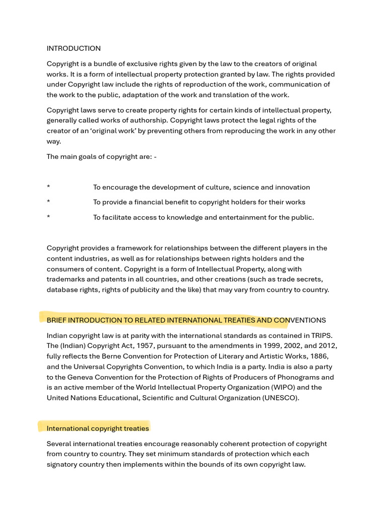 Copyright Notes | PDF