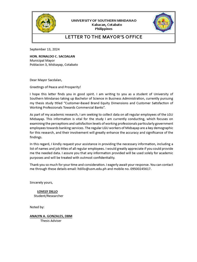 MAYOR's LETTER | PDF