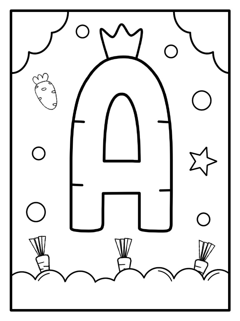 PDF Alphabet Carrot Coloring Book Pages For Kids | PDF