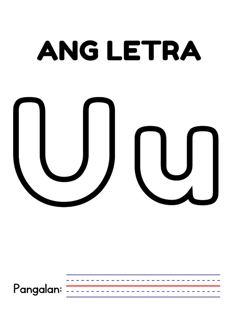 Letter Uu Tagalog Workbook | PDF