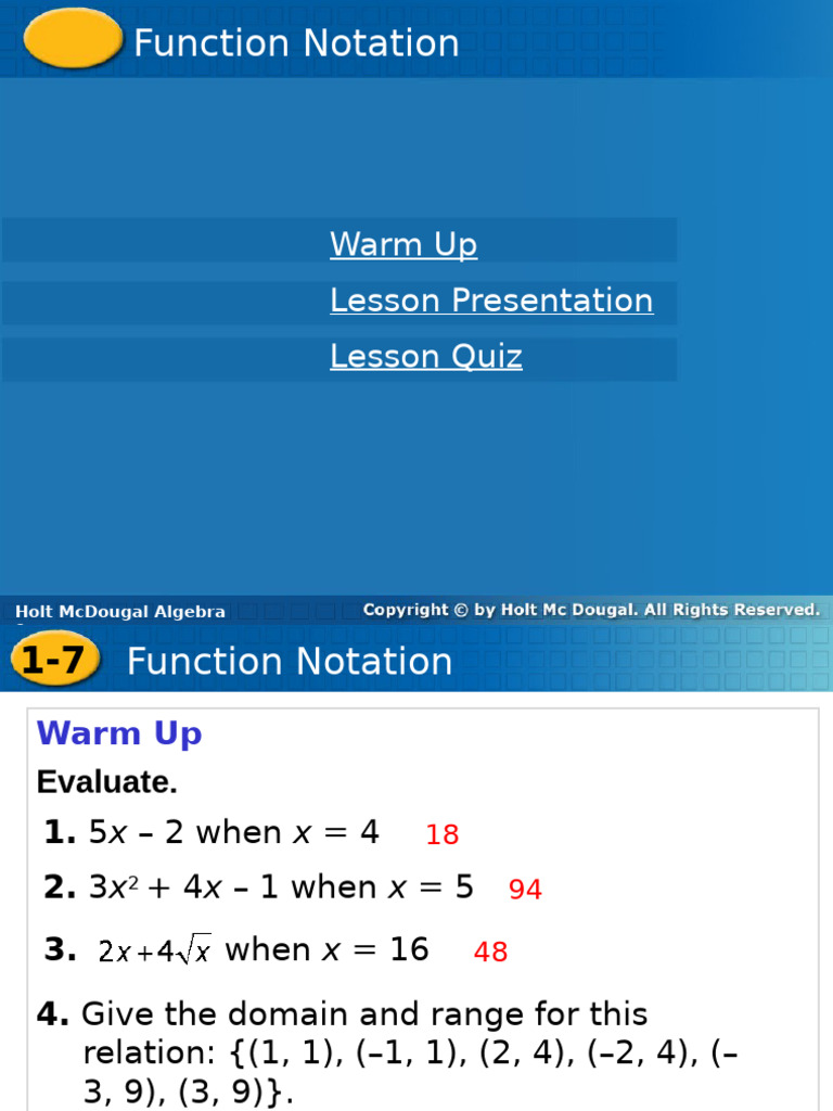 Evaluating Functions | PDF