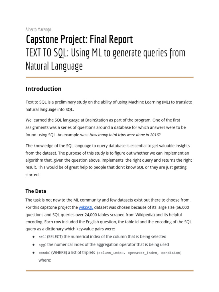 1 Alberto Marengo Capstone Final Report | PDF | Statistical Classification | Database Index