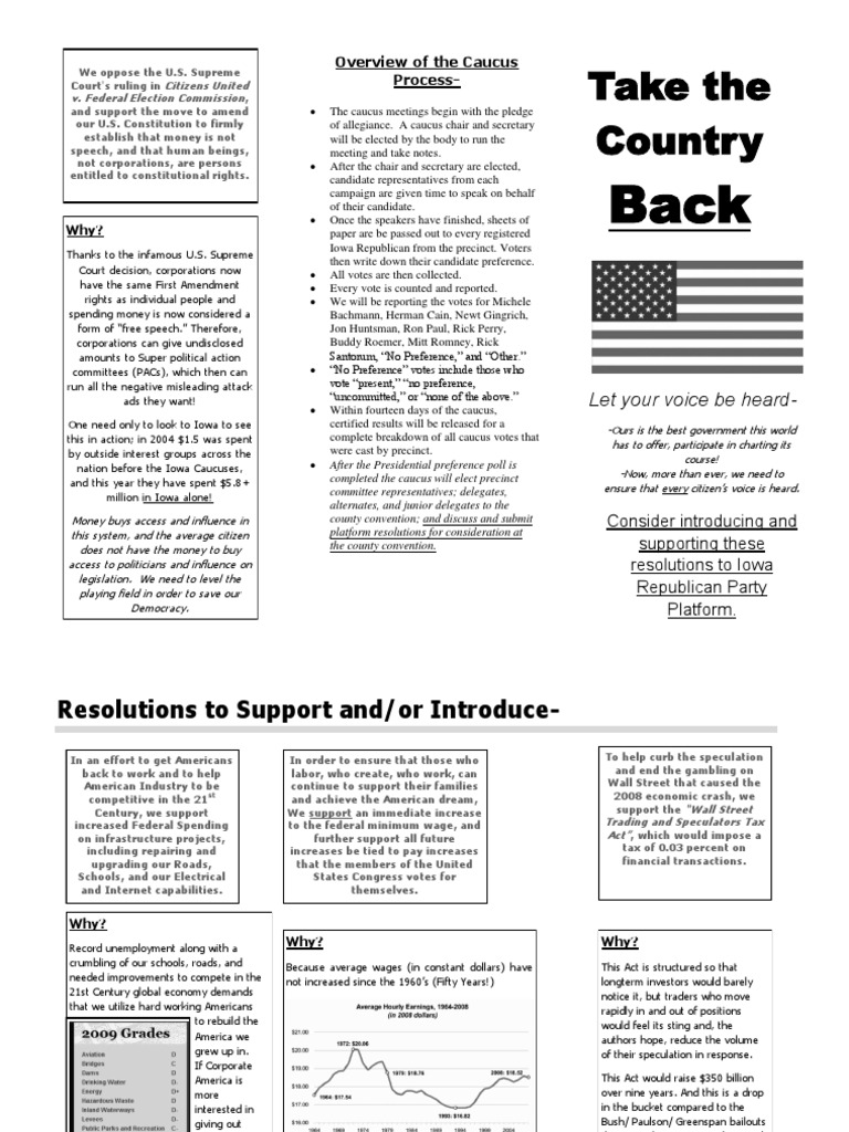 Iowa Caucus Process and Resolutions | PDF | The United States ...