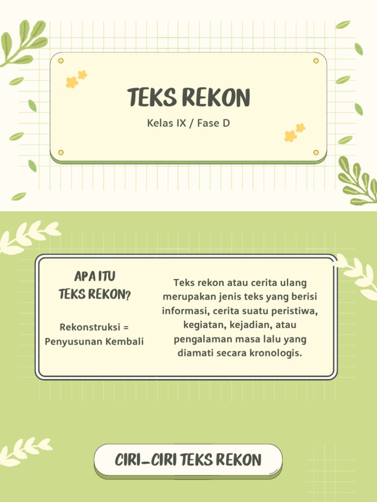 Teks Rekon | PDF