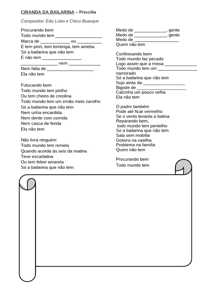CIRANDA DA BAILARINA - Chico Buarque | PDF