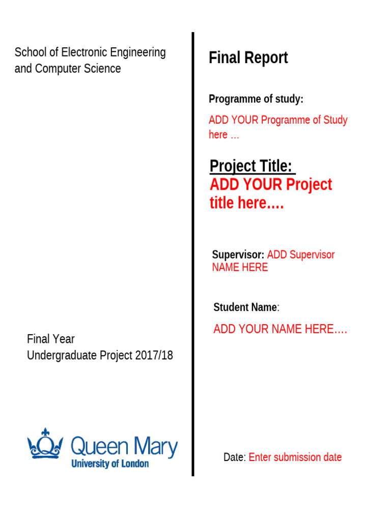 EECS UG Project Report 2018 | PDF