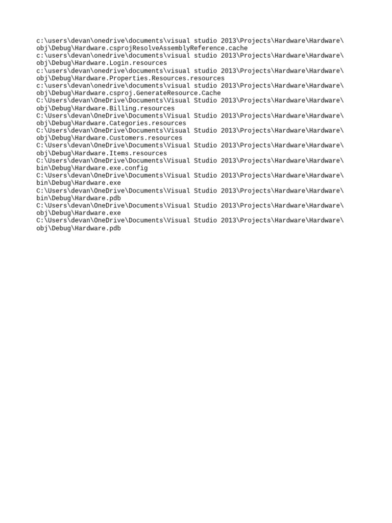 Hardware Csproj FileListAbsolute | PDF