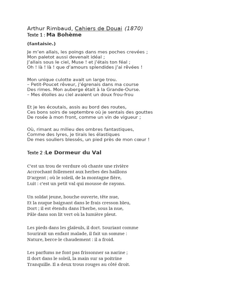 Arthur Rimbaud | PDF