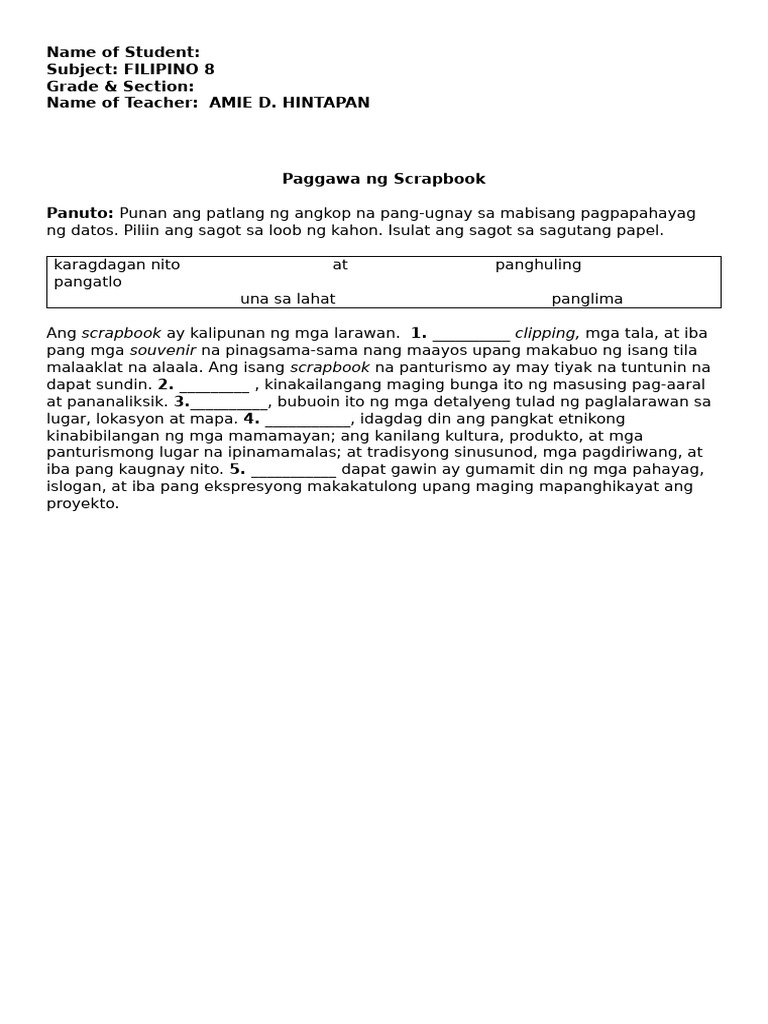Fil.8 Activity | PDF