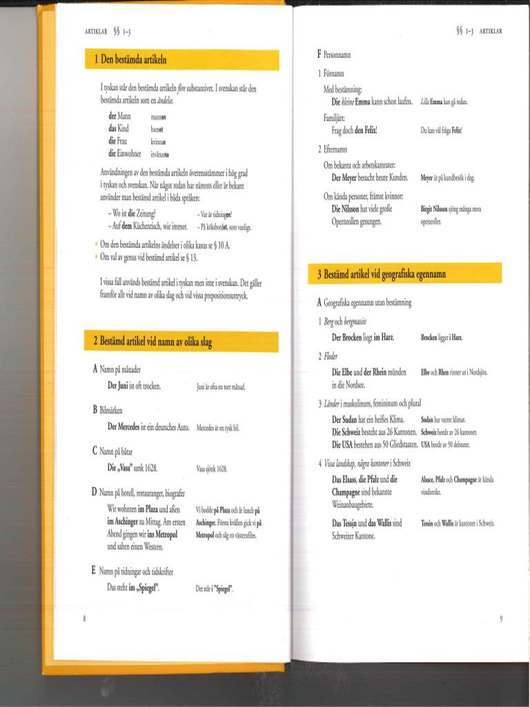 Tysk Grammatik 1-37 | PDF