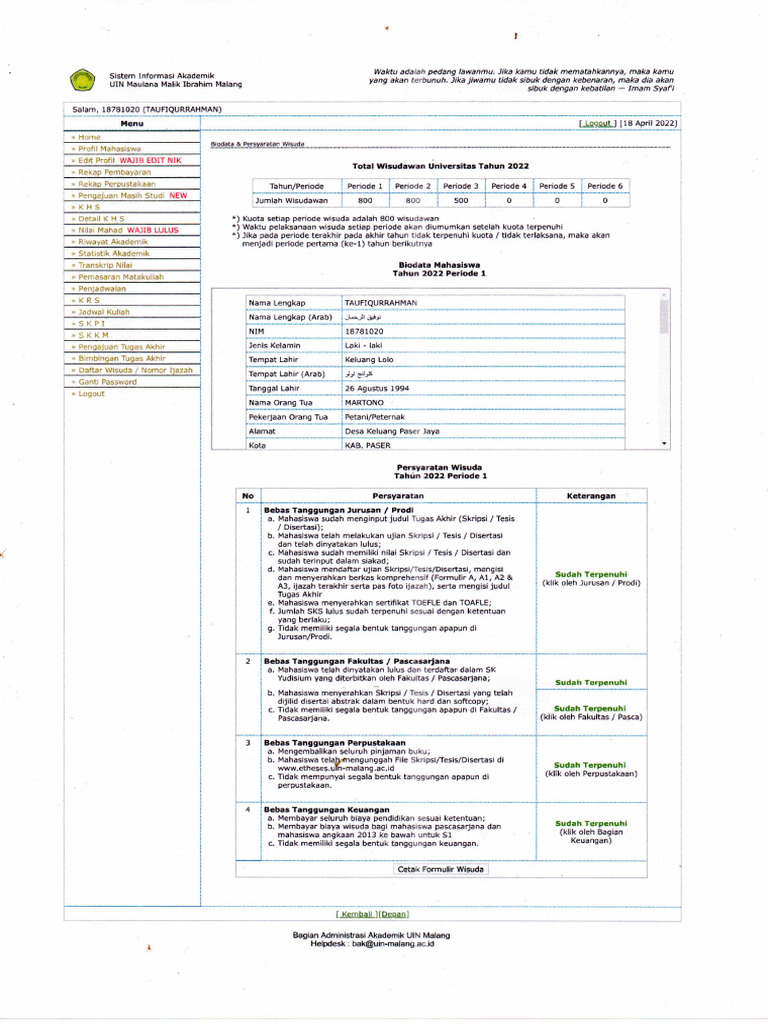 FORM BEBAS TANGGUNGAN | PDF