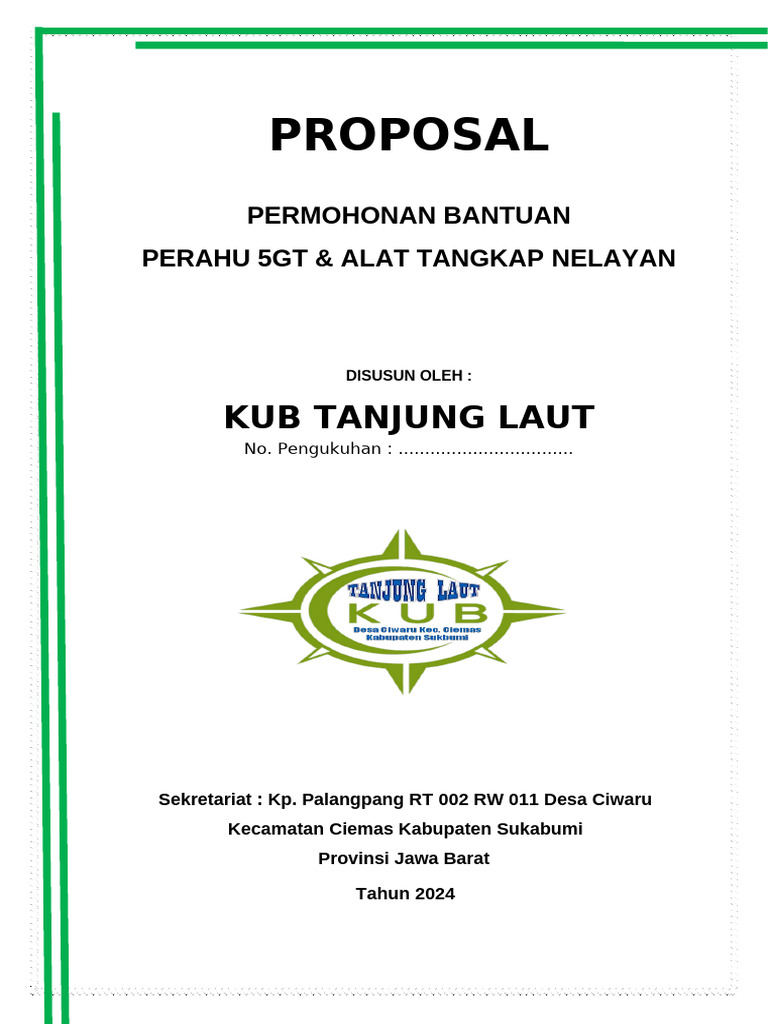 Proposal Kub Tanjung Laut | PDF