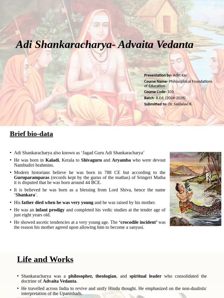 Adi Shankaracharya | PDF | Brahman | Religion & Spirituality
