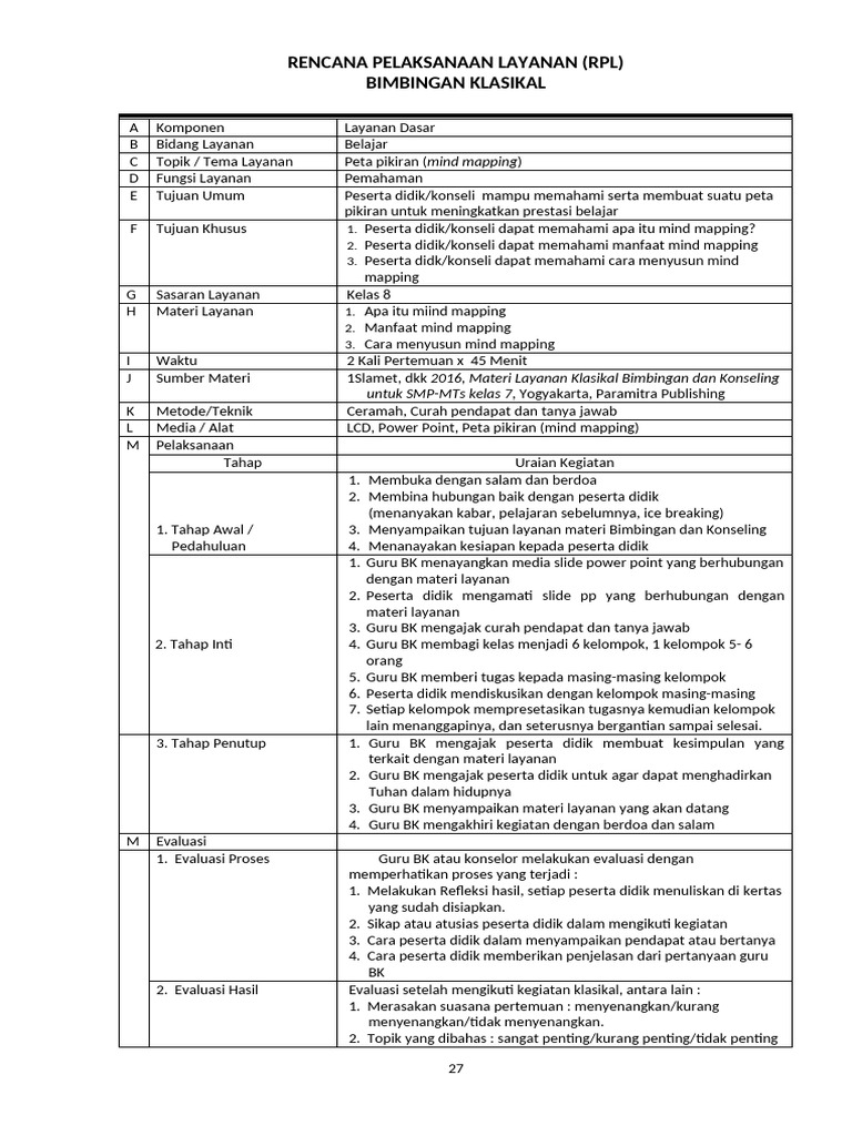 RPL MIND MAPPING (Genap) | PDF
