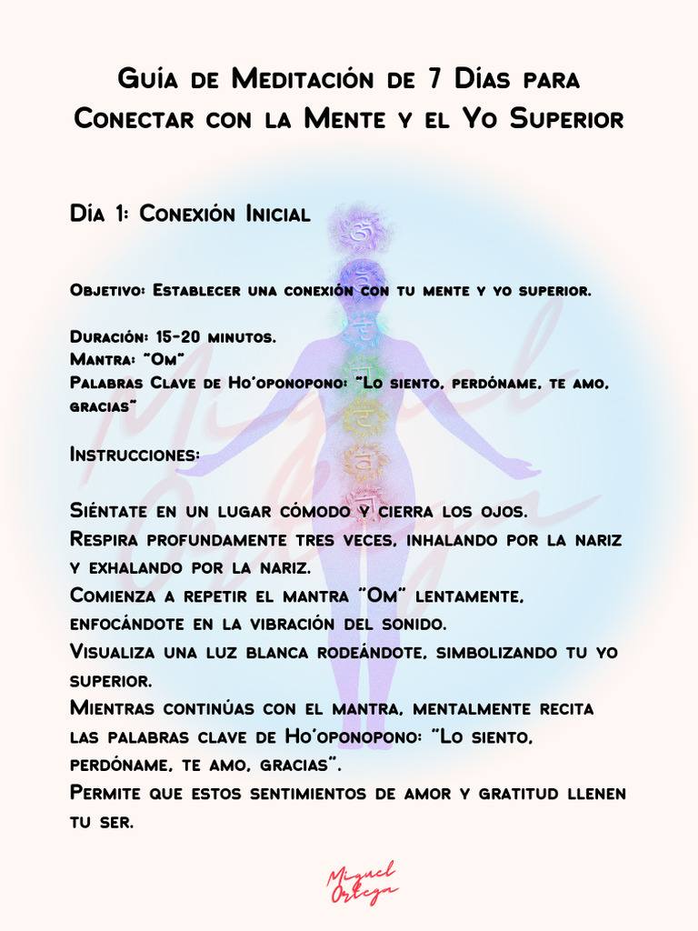Guía de Meditación de 7 Días para Conectar Con La Mente y El Yo Superior | PDF