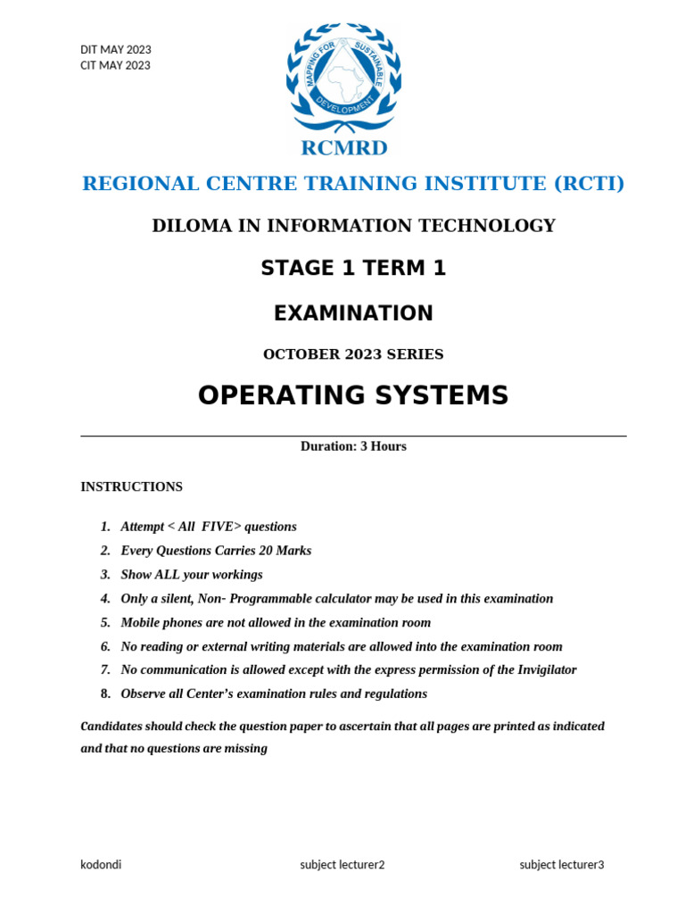 Operating Systems 2024 Pdf Process Computing Computing 4461