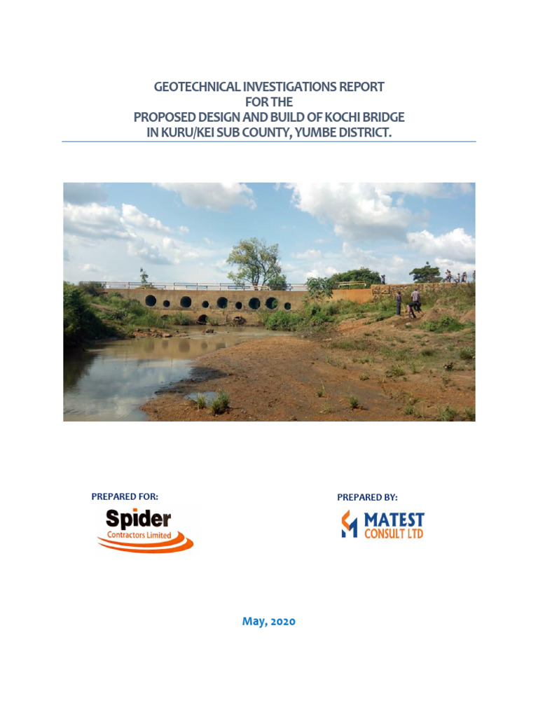 Field geotech Report - Kochi Bridge-1 | PDF